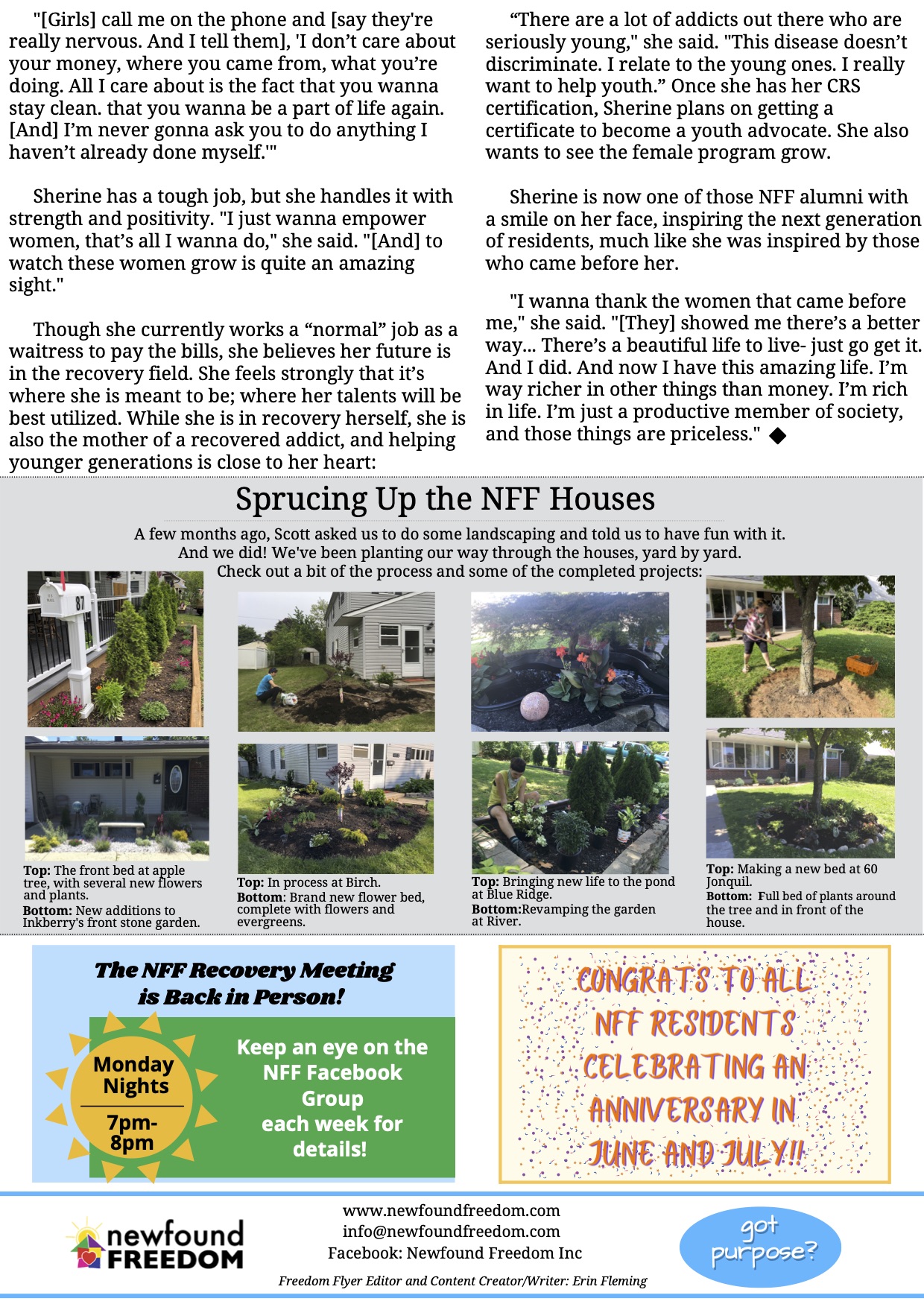 NFF Freedom Flyer - Newfound Freedom Sober Living Homes in Pennsylvania